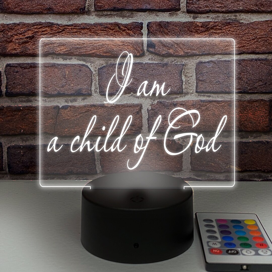 Boy-adult Christian Baptism Gift Led Light Bible Verse Study I Am A ...
