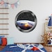 Space Decal Earth Wall Art Decal 3D Outer Space Window Mural Porthole ...