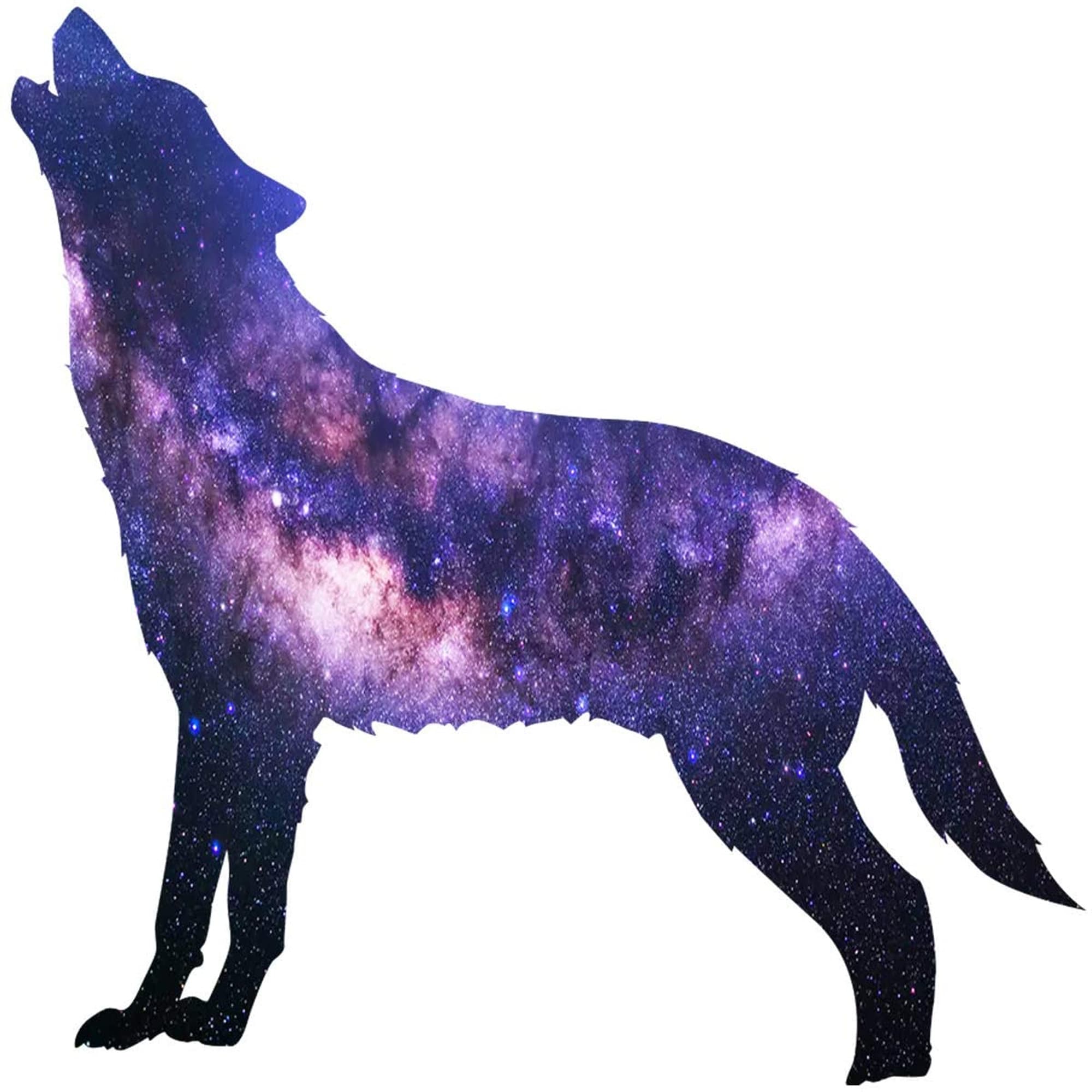 Galaxy Wolf Howling Wall Decal Space Sticker Bedroom Decor | Etsy