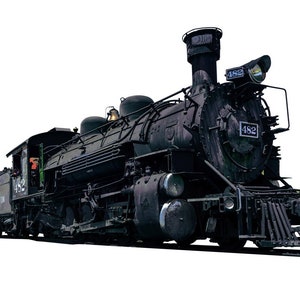 Train Wall Decal - Vintage Steam Train Stickers - Reusable Fabric Decal ...