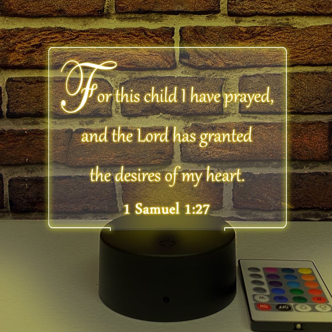 Christian Bible Verse Led Light Baptism Gift Study Boy-adult - VWAQ ...