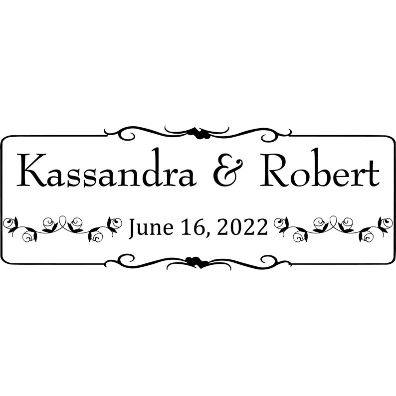 Custom Established Name Sign Wedding Dance Floor Vinyl Decal - Etsy