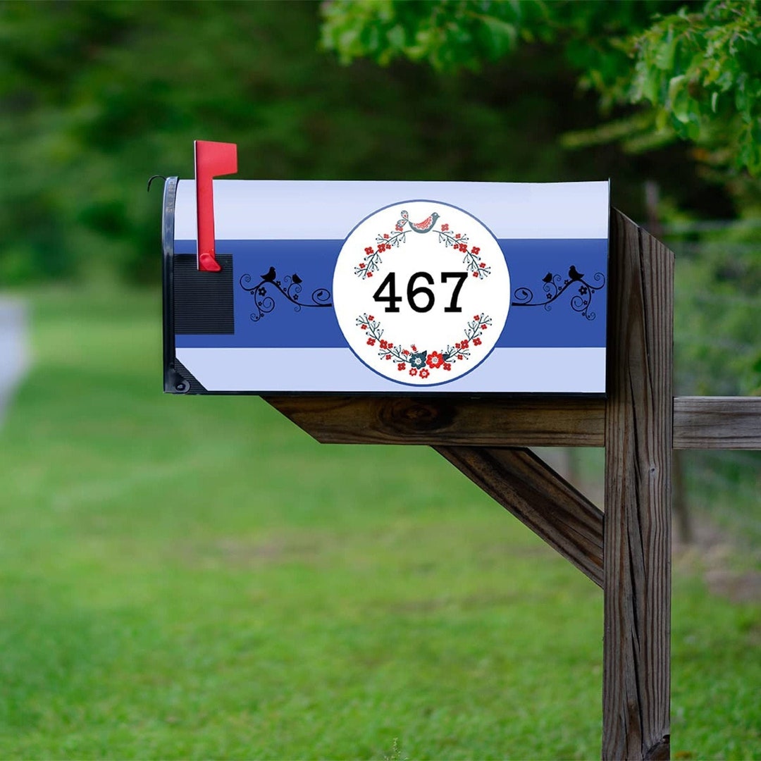 Custom Address Mailbox Magnet - Personalized Floral Mailbox Covers ...