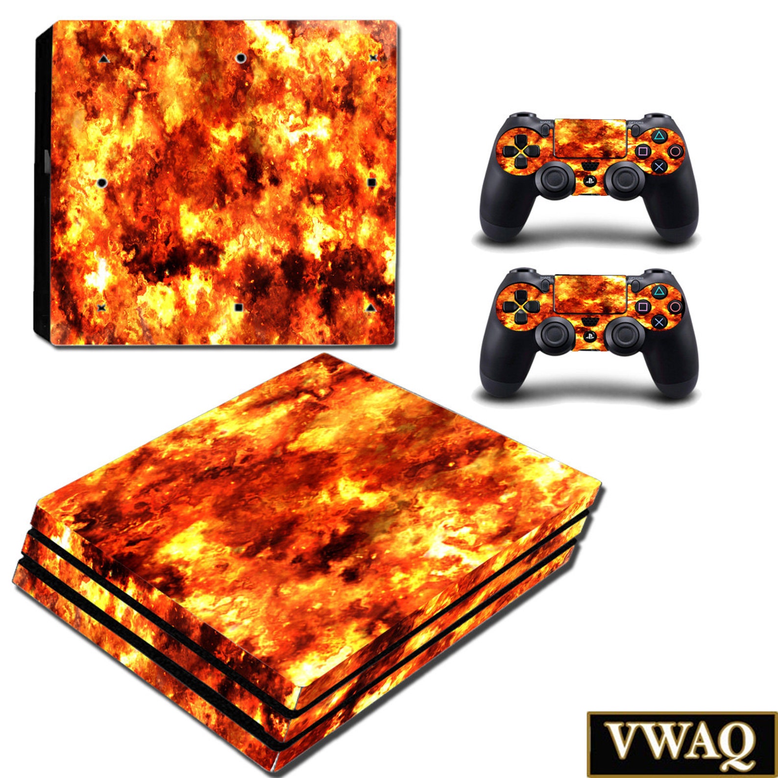 PS4 Pro Fire Skin Decal for Console and Controllers Flame - Etsy