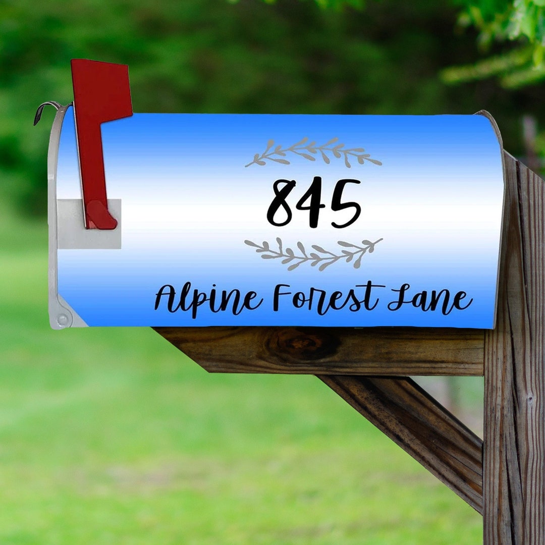 Customized Mailbox Address Magnetic Cover - Plain Personalized Mailbox ...