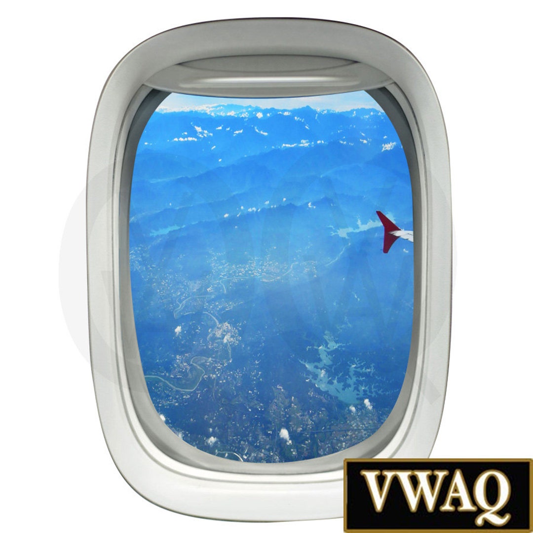 Fake Airplane Window, Aviation Decor Gifts, Decal VWAQ PW28 - Etsy