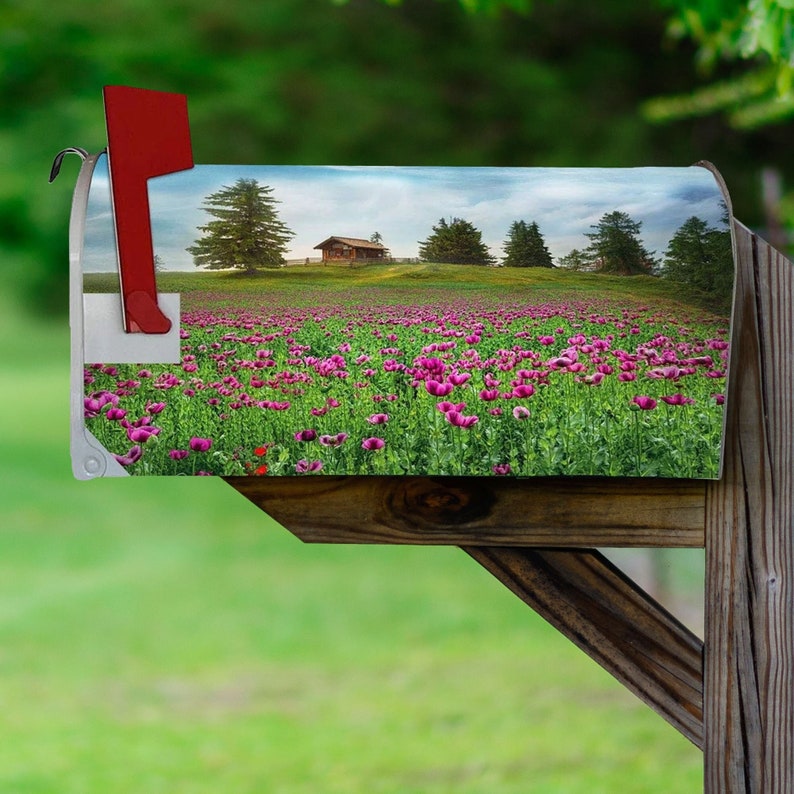Flower Field Mailbox Cover Decorative Spring Mailbox Magnet - Etsy