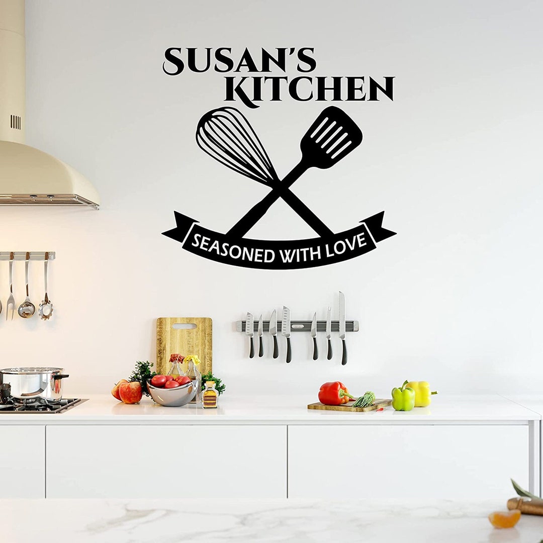 Custom Vinyl Name Decal Girly Art Kitchen Wall Decor Personalized