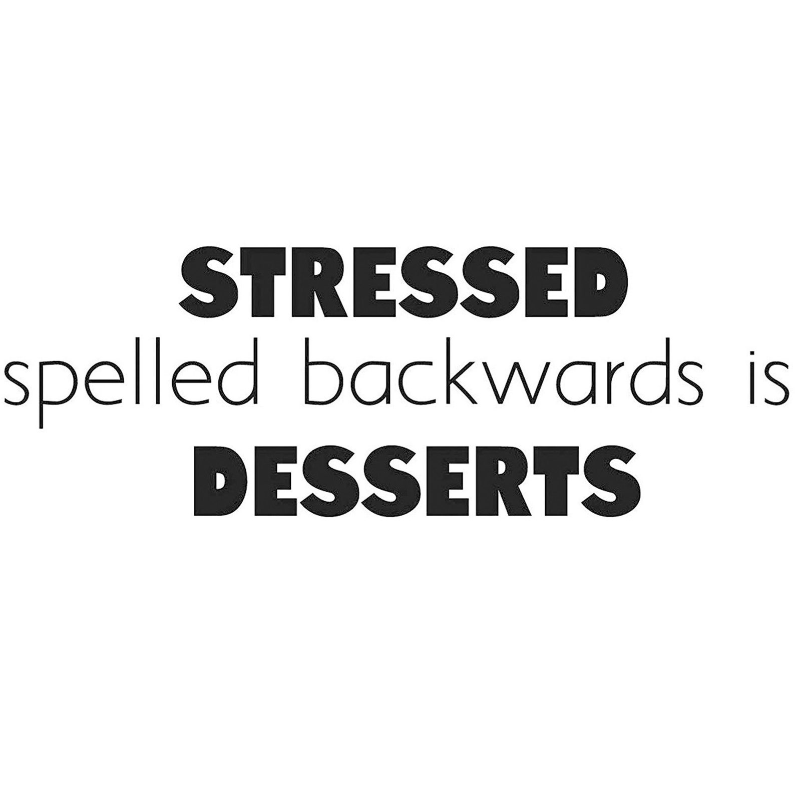 Stressed Spelled Backwards Is Desserts Wall Decal Cute Kitchen Etsy