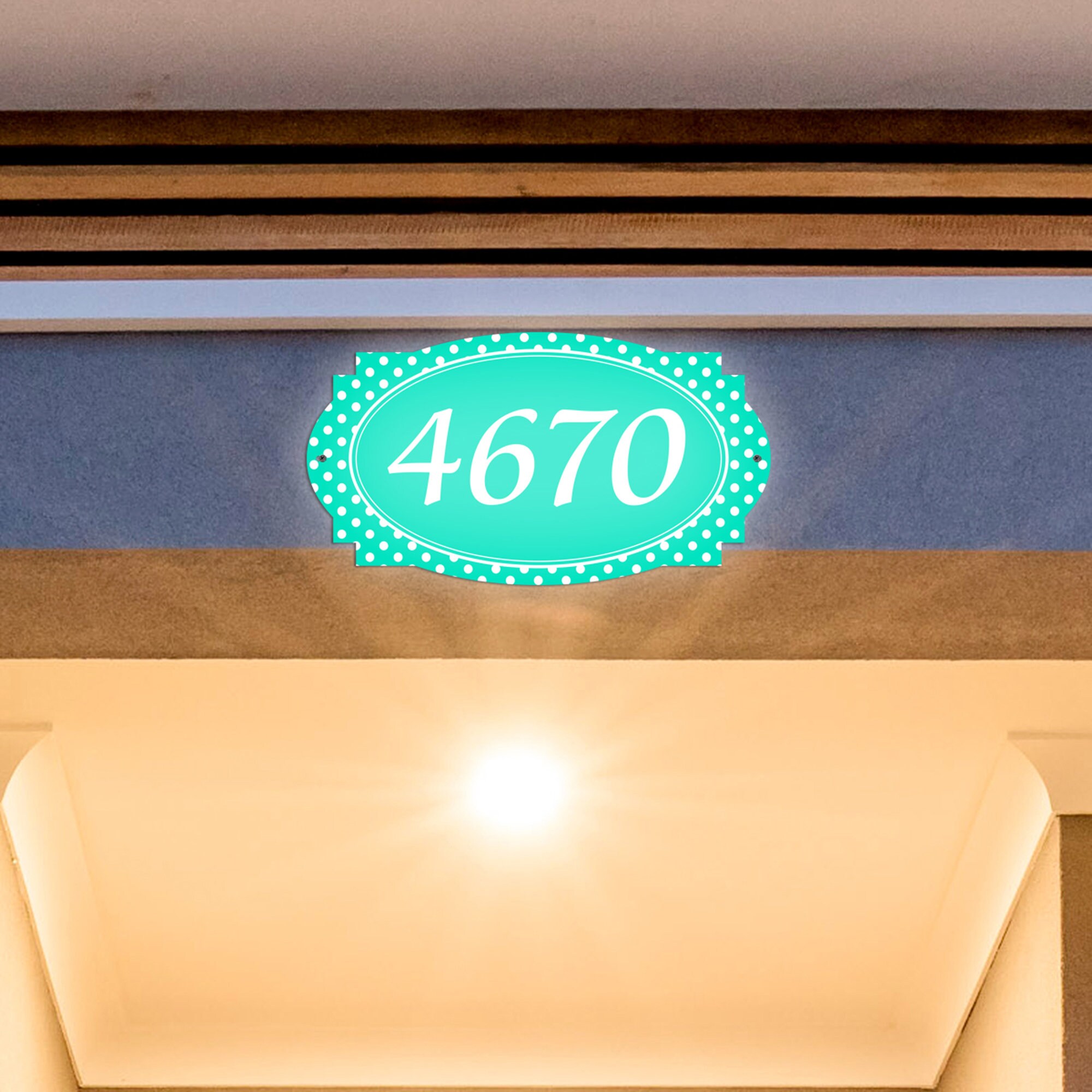 Reflective House Numbers Custom Custom Reflective Address Plaque - 10x7 ...