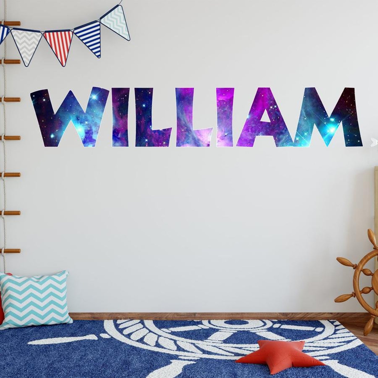 Galaxy Name Wall Decal Galaxy Name Sign Wall Art Sticker Personalized ...