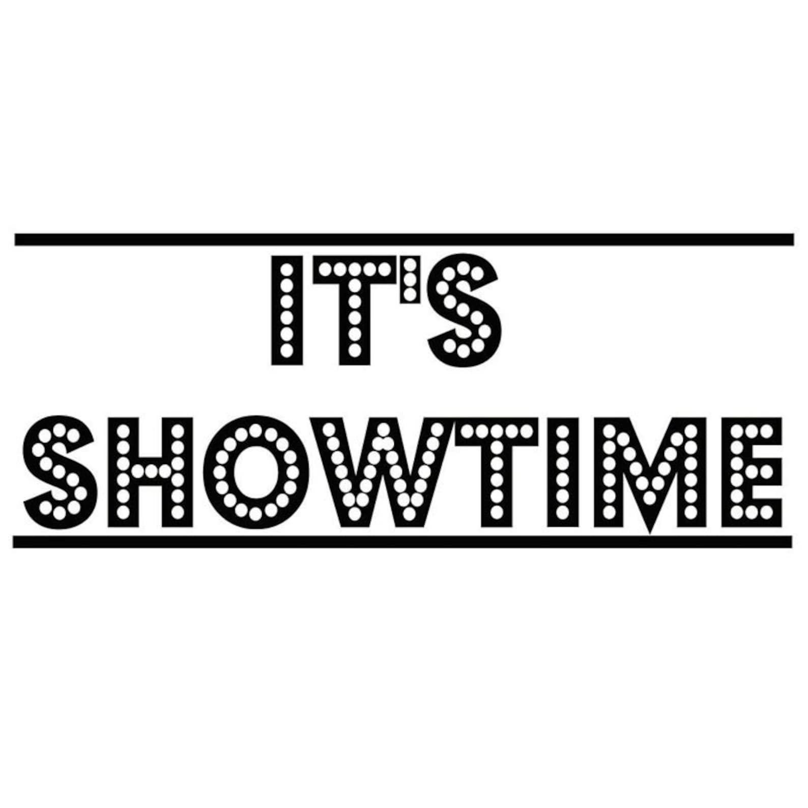 It's Showtime Vinyl Wall Decal Decor Home Theater Drama - Etsy Israel
