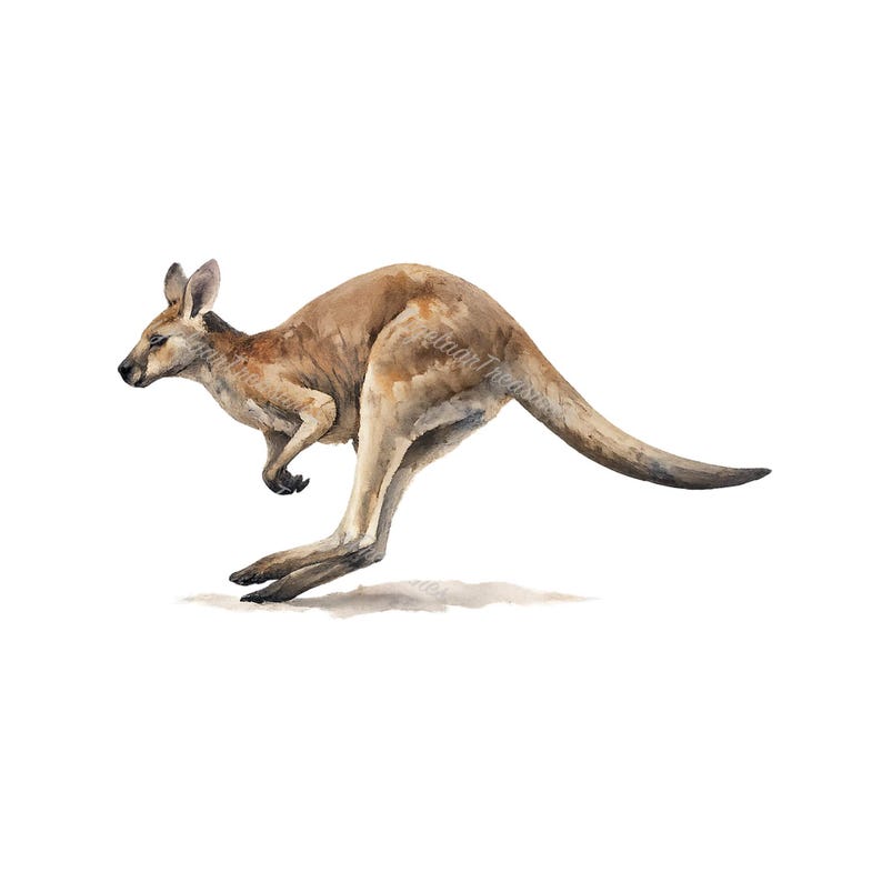 20 Kangaroo Clipart – Adorable Watercolor Png Collection for Crafts ...