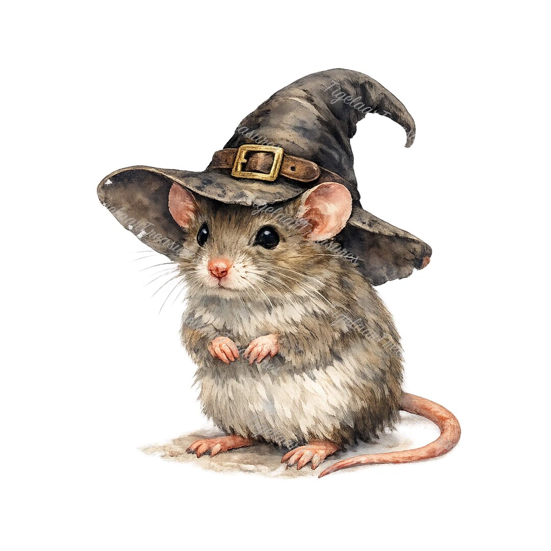 20 Halloween Mouse Clipart – Spooky Cute Watercolor Png Collection ...