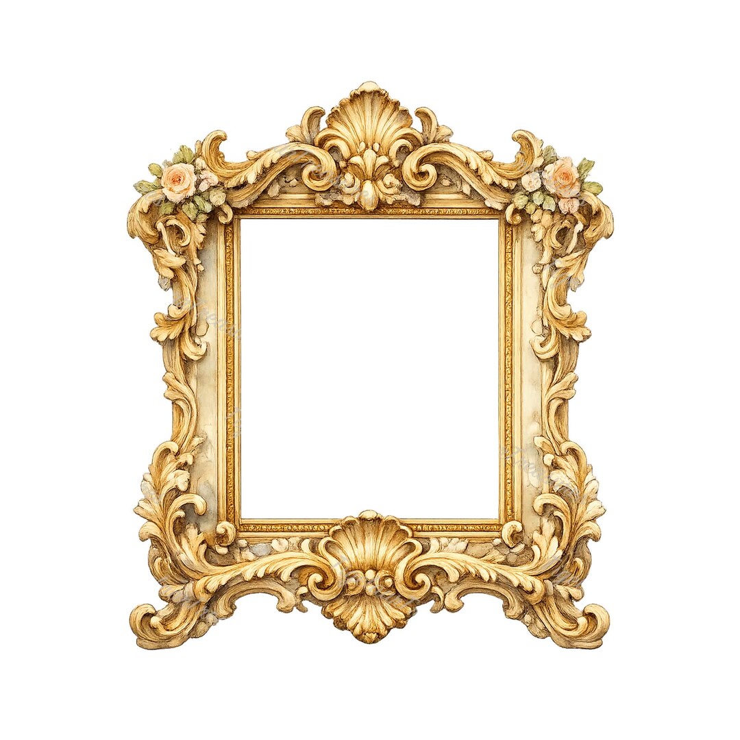 20 Rococo Icons Clipart – Exquisite Watercolor Png Collection, Charming ...