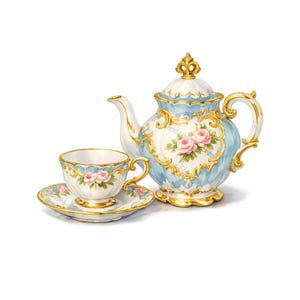 20 Rococo Era Clipart – Enchanting Watercolor Png Collection ...