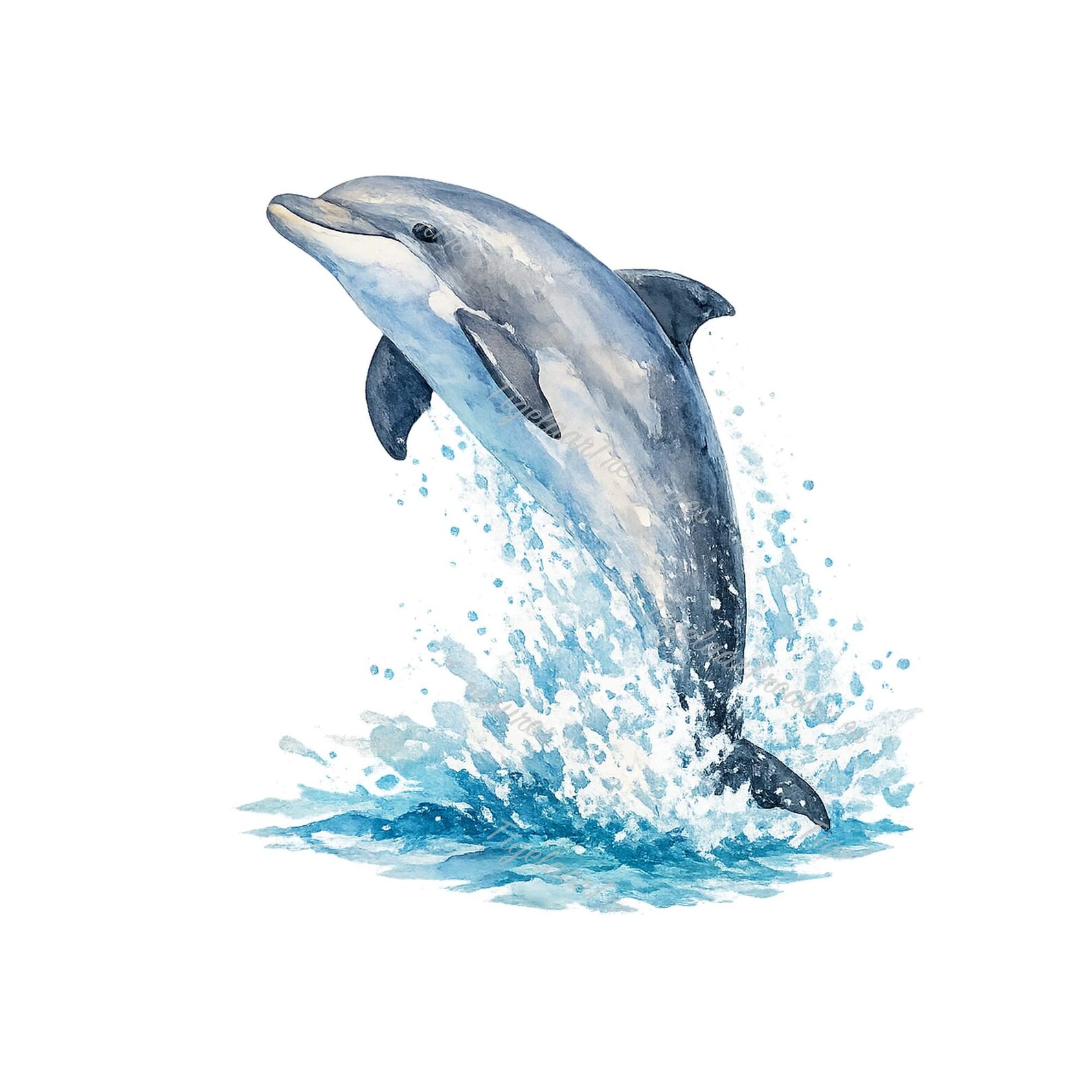 20 Dolphin Clipart – Playful Watercolor Collection, 20 Png Files With ...