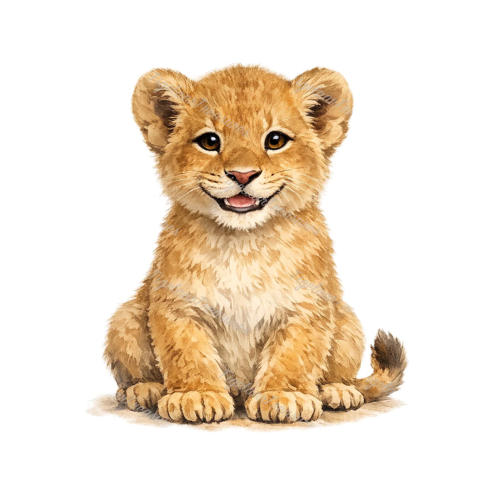 20 Lion Baby Clipart – Adorable Watercolor Collection, Transparent Png ...