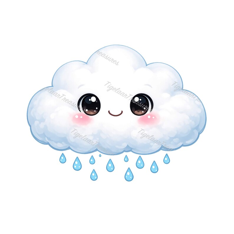 20 Weather Icons Clipart – Charming Watercolor Bundle, Downloadable ...