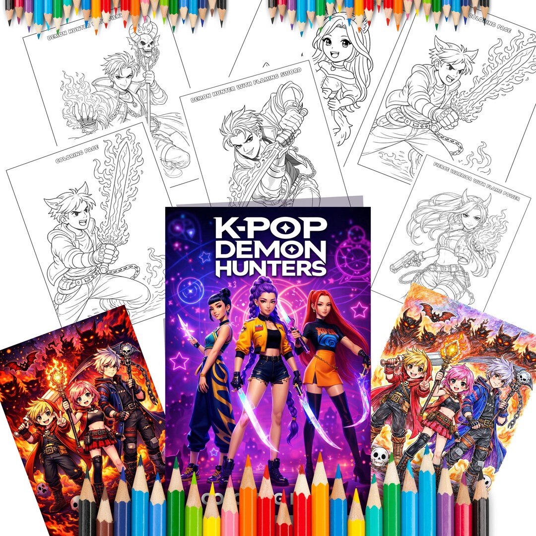 Kpop Demon Hunters Coloring Pages | 30+ Sheets of Fun and Creativity ...