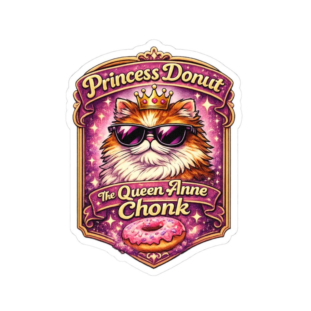 Princess Donut | the Queen Anne Chonk Kiss-cut - Etsy