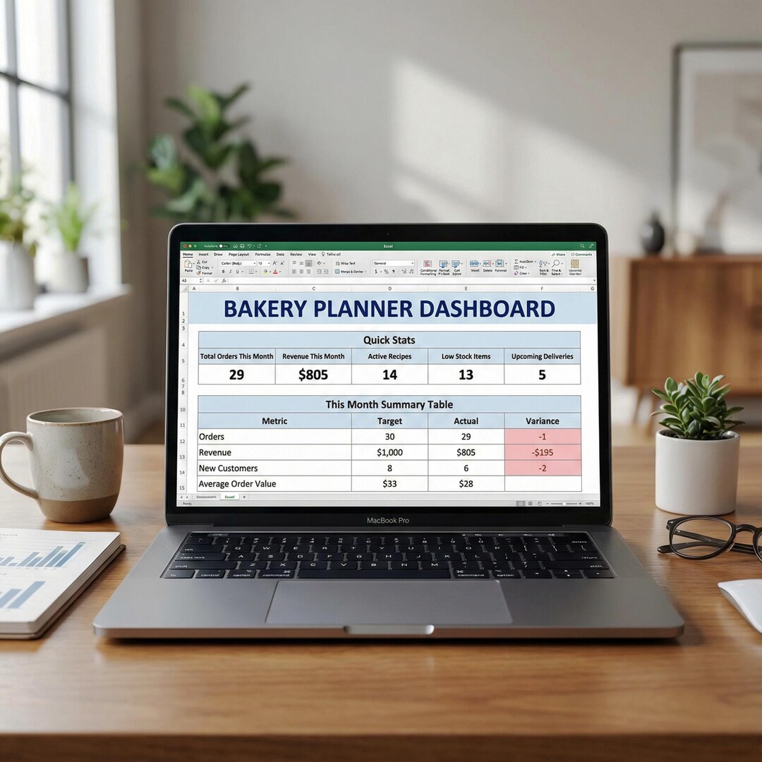 Home Bakery Planner Excel Template, Recipe Costing Calculator, Cake ...