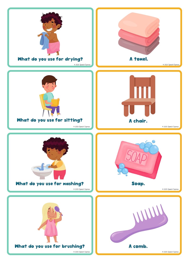 Object Function Printable Flip Cards | Associations | Speech Therapy - Etsy