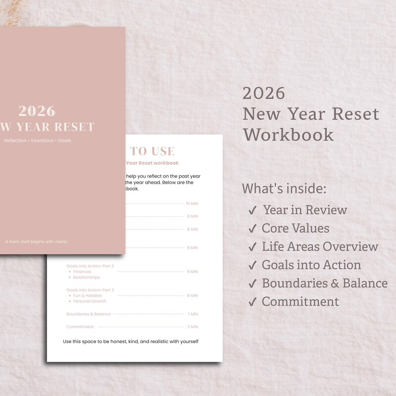 New Year Reset Workbook - Etsy