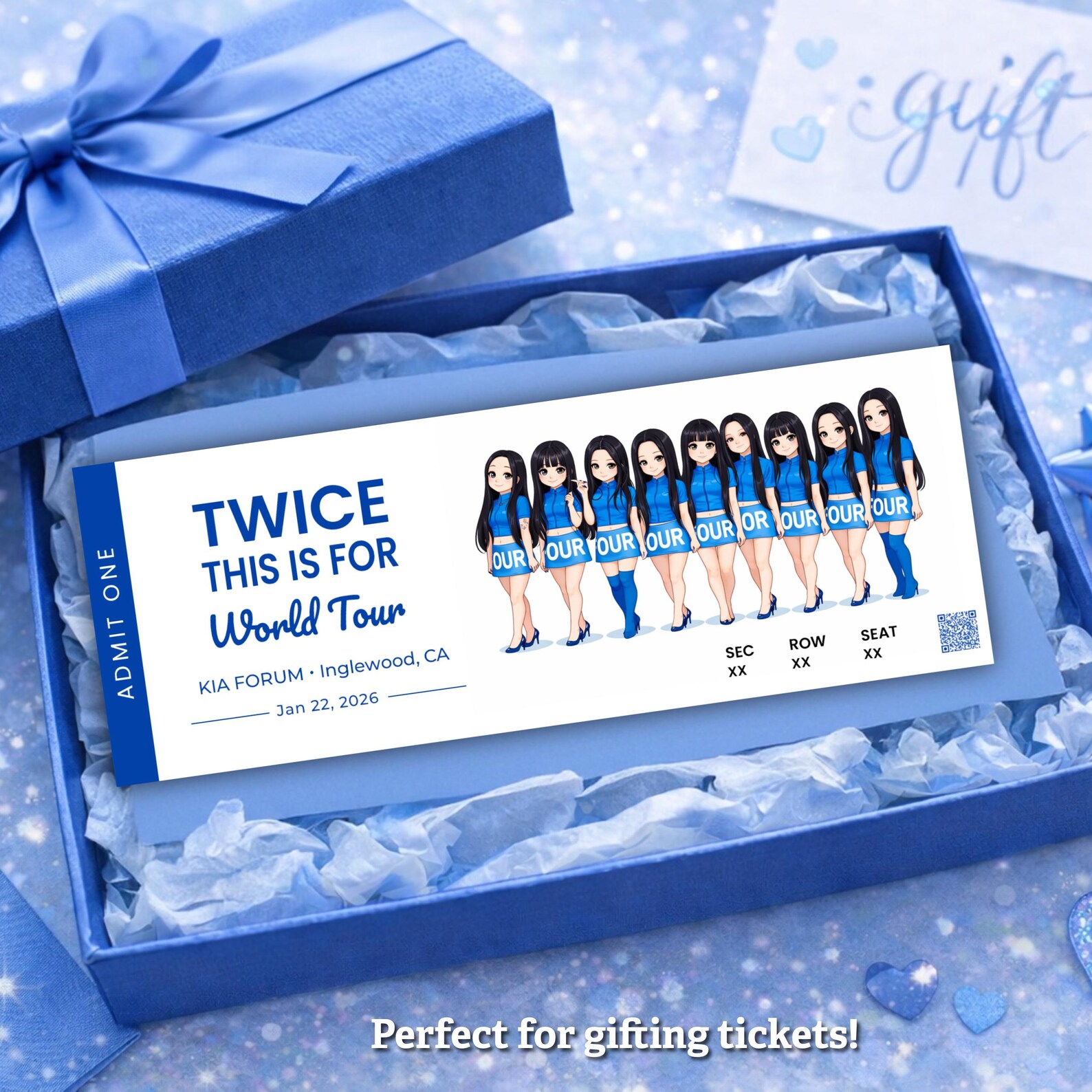 TWICE This is for World Tour Ticket Custom Digital Concert Ticket ...