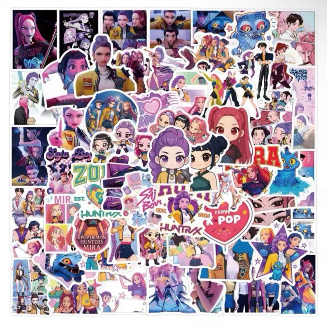 100 Kpop Demon Hunters Stickers Complete Set - Etsy