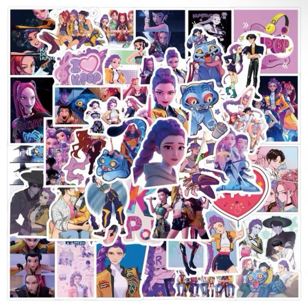 50 Kpop Demon Hunters Stickers Variety Set - Etsy