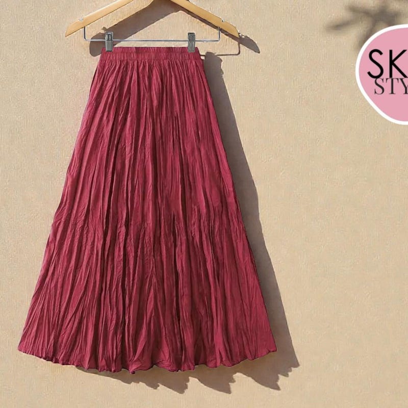 Crinkle Skirt - Etsy UK