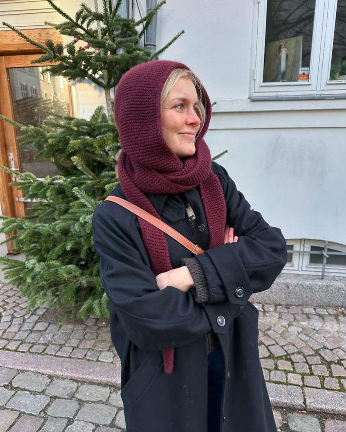 Sophie Hood Knitting Instructions DIY Hooded Scarf PDF Easy Garter ...