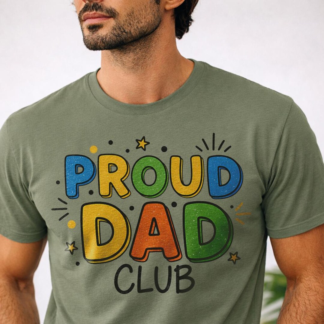 Proud Dad Club PNG, Fatherhood Typography Design, POD Dad Graphic ...