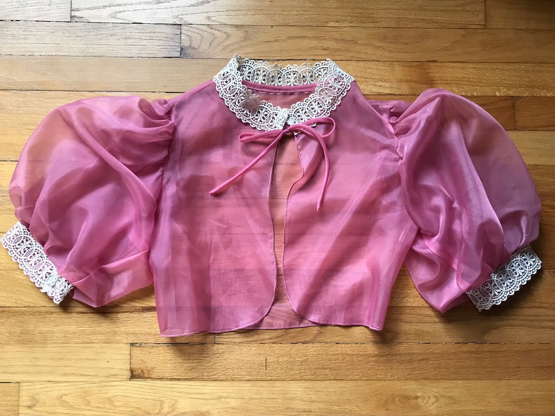 Vtg 70s Pink Bolero Jacket / Giant Poof Sleeve - Etsy