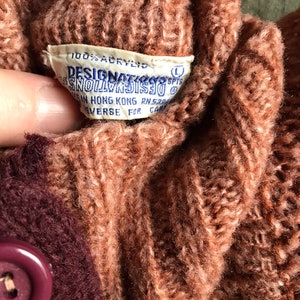 Vtg 70s Acrylic Knit Cardigan Sweater - Etsy