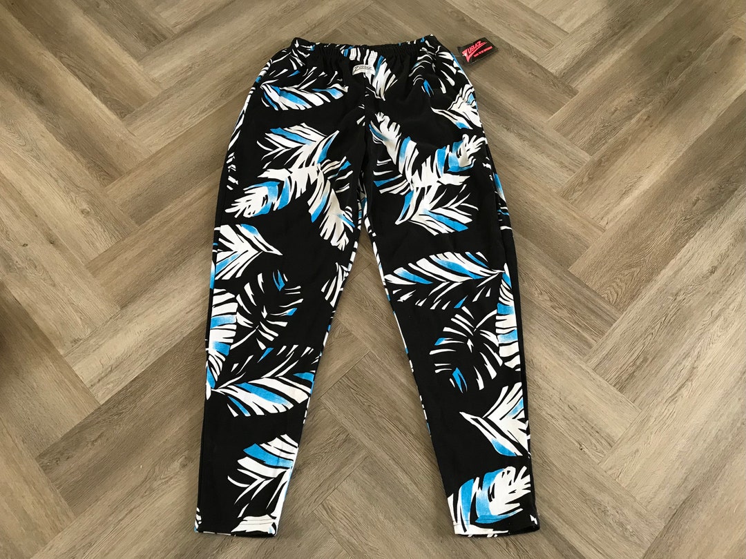 Vtg 90s Zubaz Athleisure Pants / Palms Leaf Print - Etsy