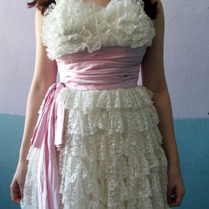 Vtg 50s Party Dress / Ruffles - Etsy