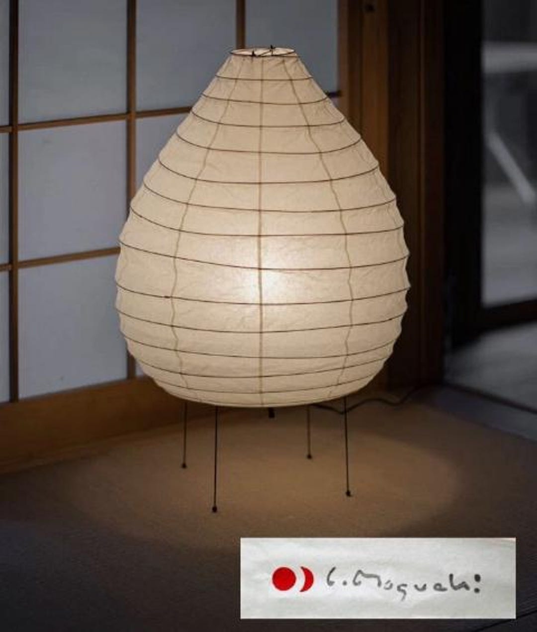 Isamu Noguchi Akari 22N Stand Lantern Lamp Table Lamp Washi Japanese ...