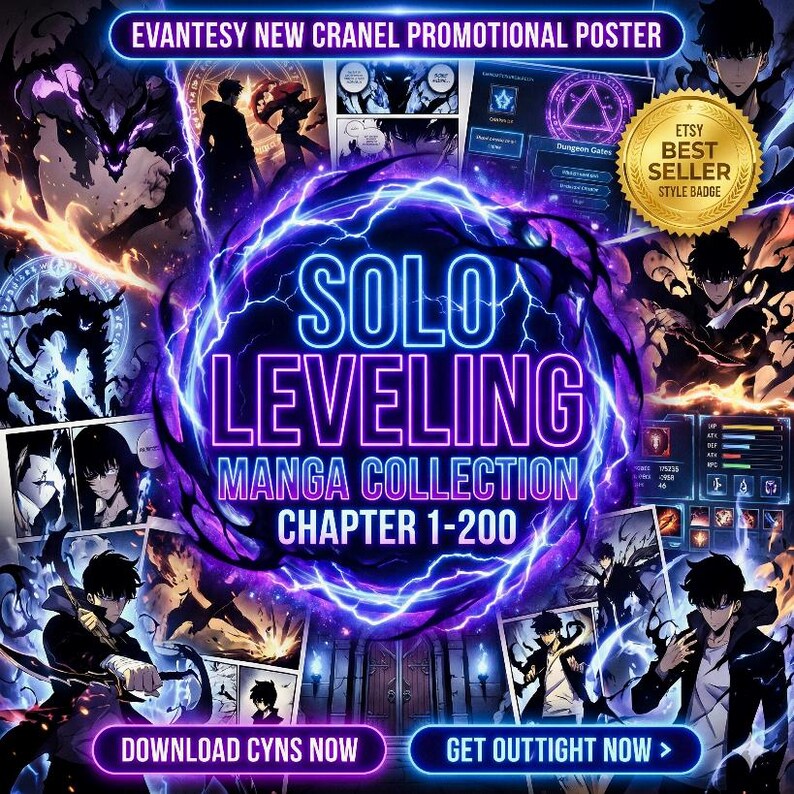 Solo Leveling Manga Complete, Chapter 1-200 Collection, English PDF ...