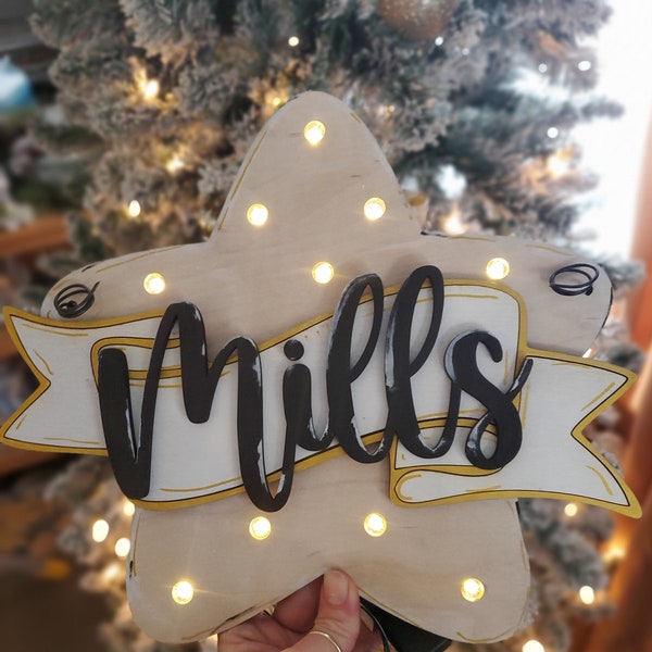 Wood Star Tree Topper - Etsy