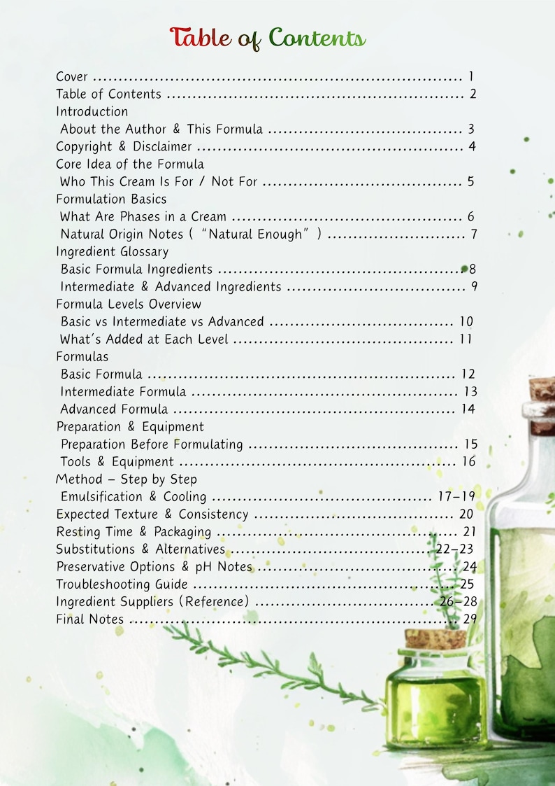 DIY Face Cream Formula 40+ - Repair, Balance, Combination Skin (digital ...