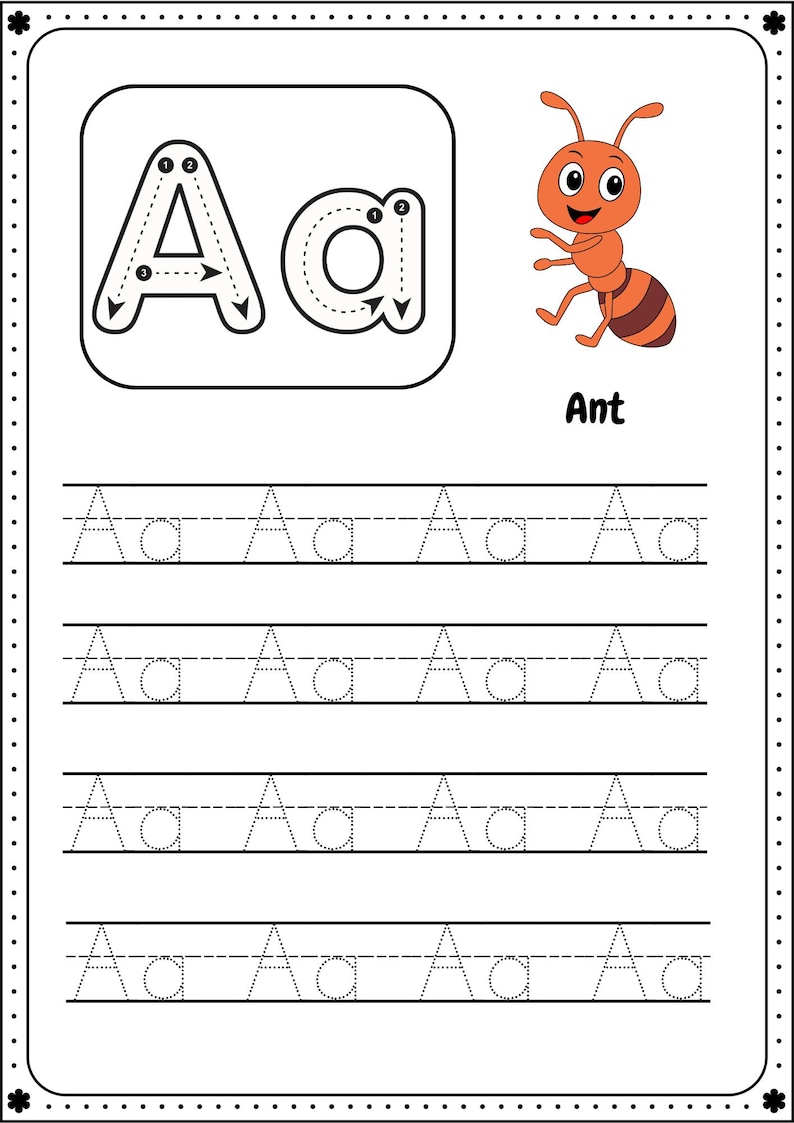 A–Z Letter Tracing Worksheets for Kids | Alphabet Writing Practice ...