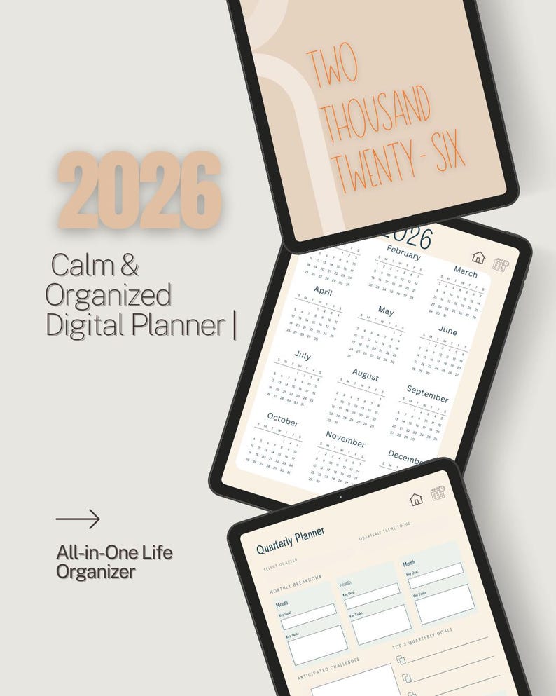 Aesthetic 2026 Ultimate Daily & Weekly Planner, All-in-one Life ...