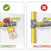 Lockout Tagout Visual Reference – Gas Line on Vs off – Safety Training ...