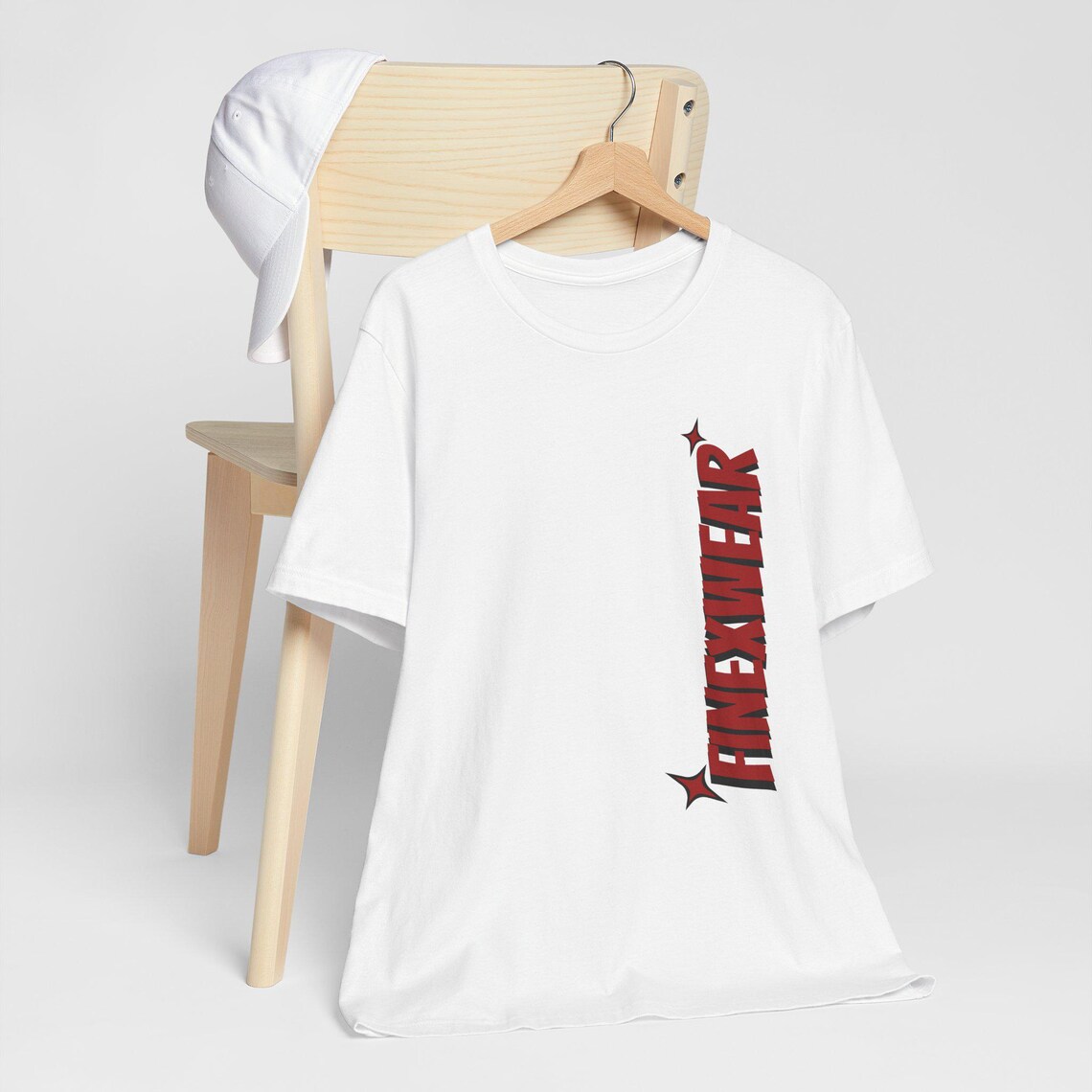 Finexwear Vertical Text | Retro Cartoon, Side Chest Design - Etsy