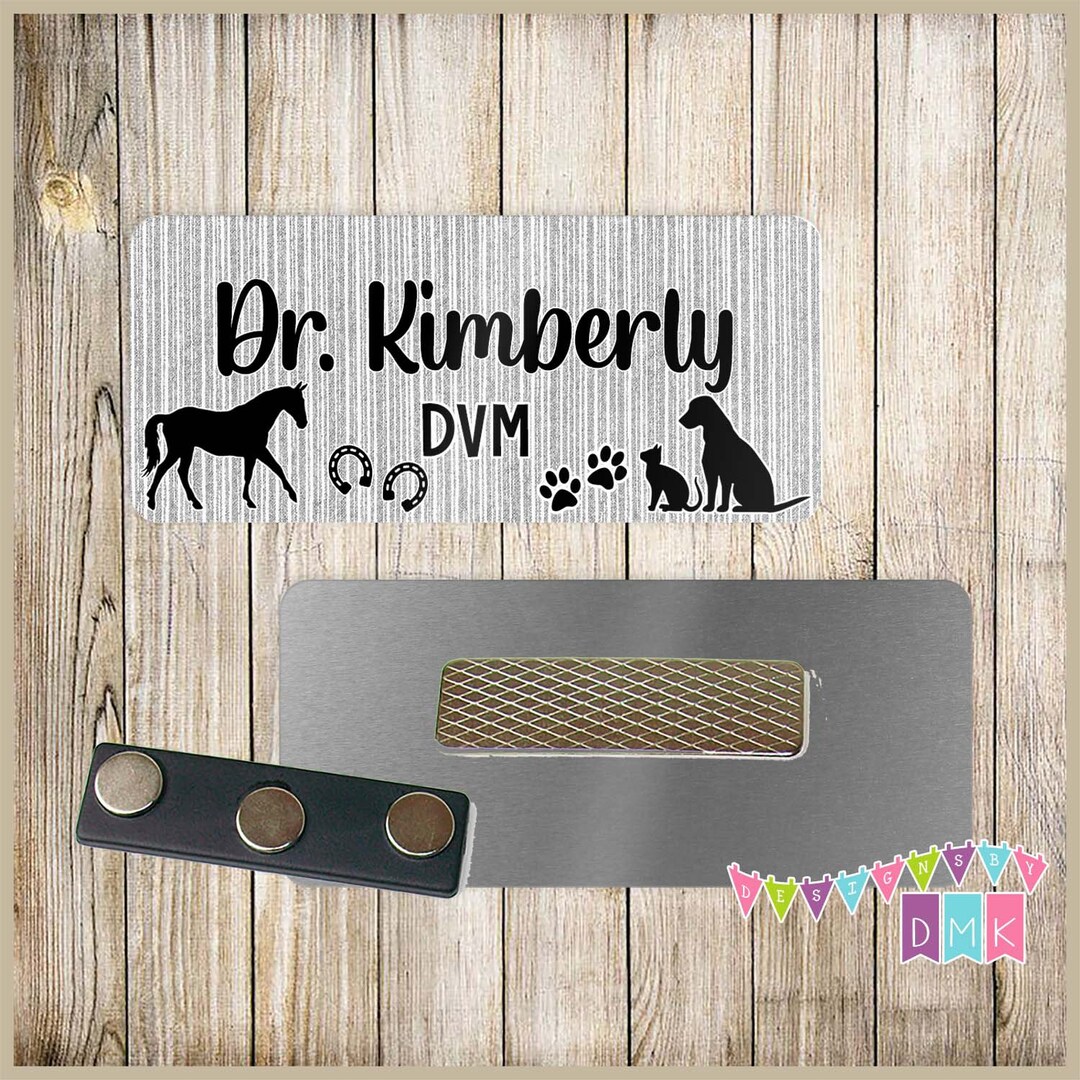Horse - Dog - Cat - Paws Print & Horseshoes - Grey - PERSONALIZED ...
