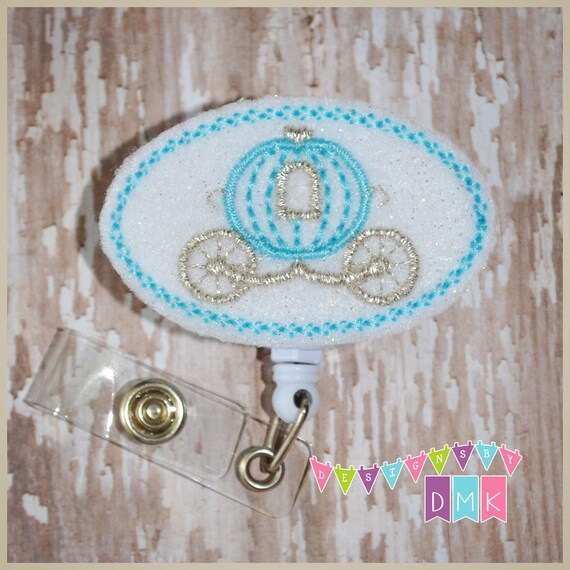Princess Carriage Felt Badge Reel Retractable ID Badge | Etsy