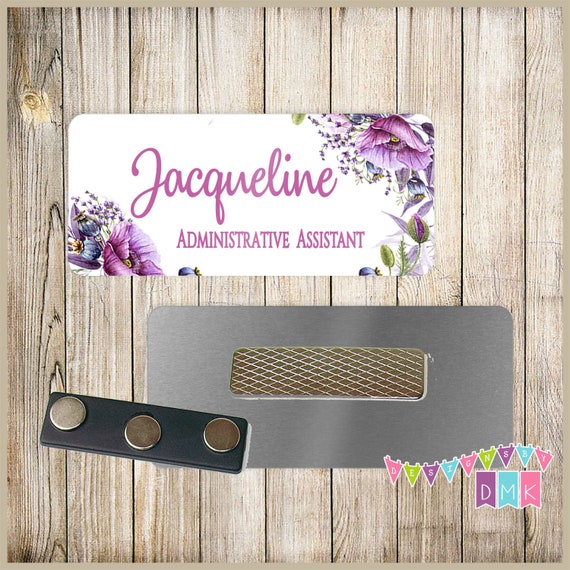 Violets PERSONALIZED Custom Name Tag 1.25 X | Etsy