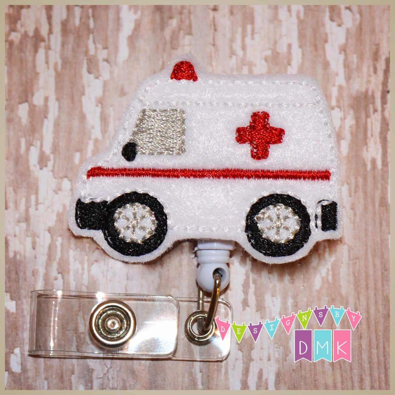 Ambulance Felt Badge Reel Paramedic EMT Retractable ID - Etsy